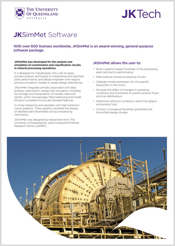 JKSimMet v6.3.1 Released - JKTech - University of Queensland